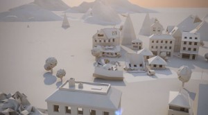 紙で作られた街を舞台にしたアニメーション「PAPER CITY」